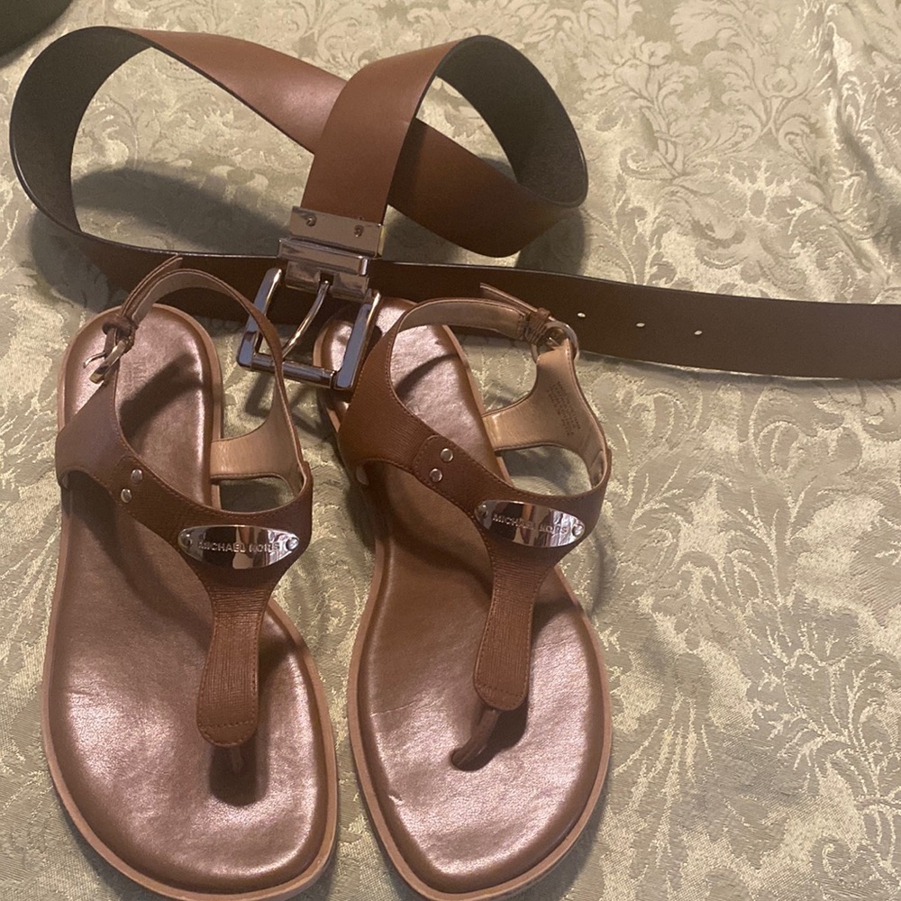 Michael Kors Sandal & Belt Set. 7.5 Sandals, Large Be… - Gem